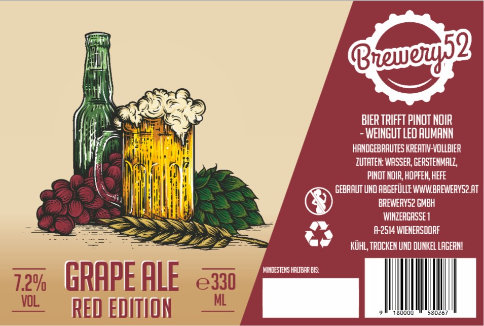 Brewery52 - Grape Ale, Red Edition, 330ml
