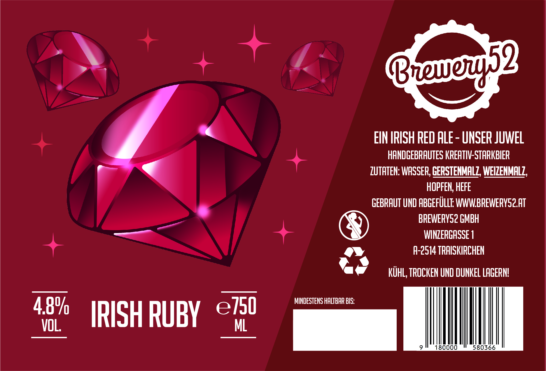 Brewery52 - Irish Ruby, 750ml